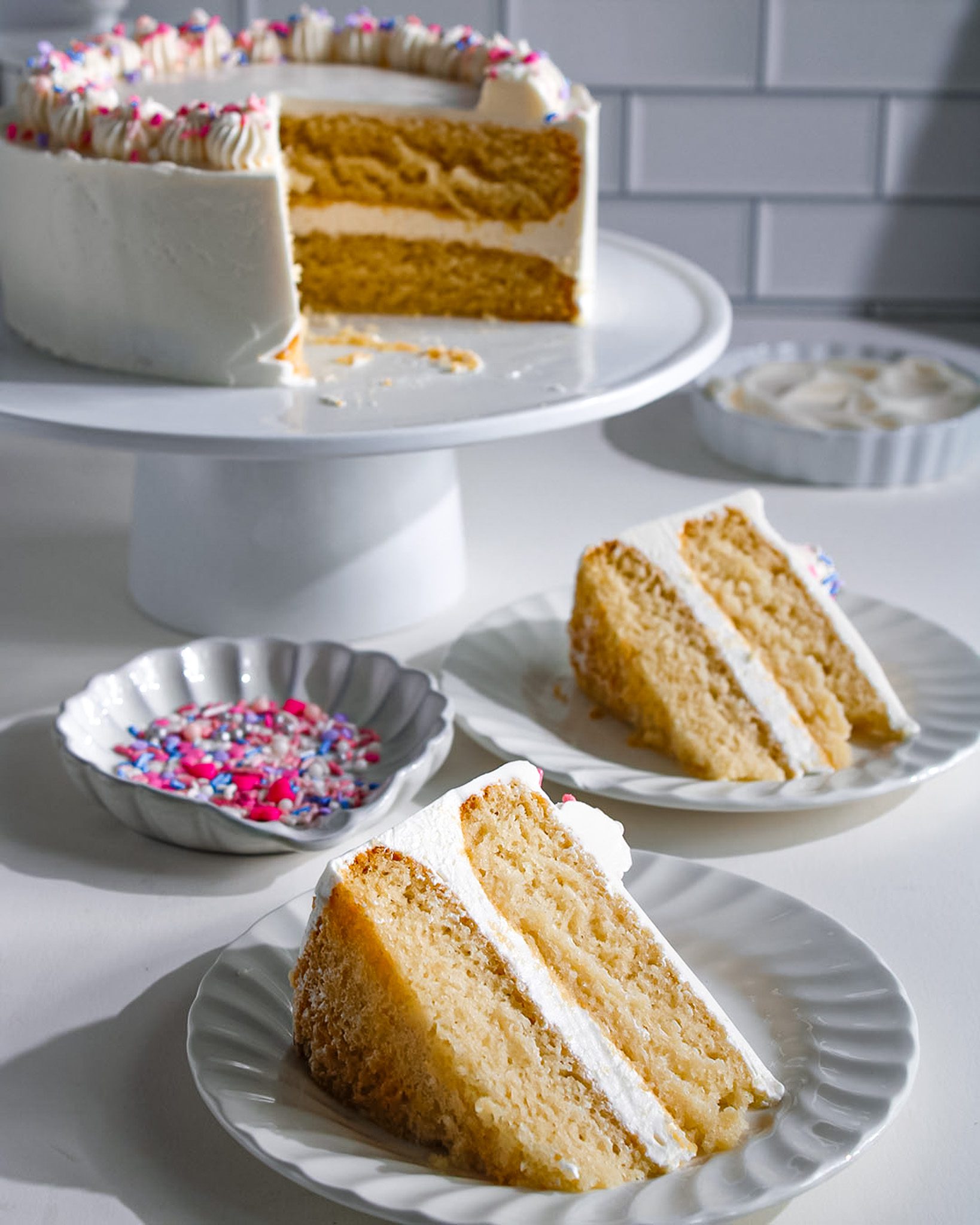 Perfect Vanilla Birthday Cake - PastrybySaloni