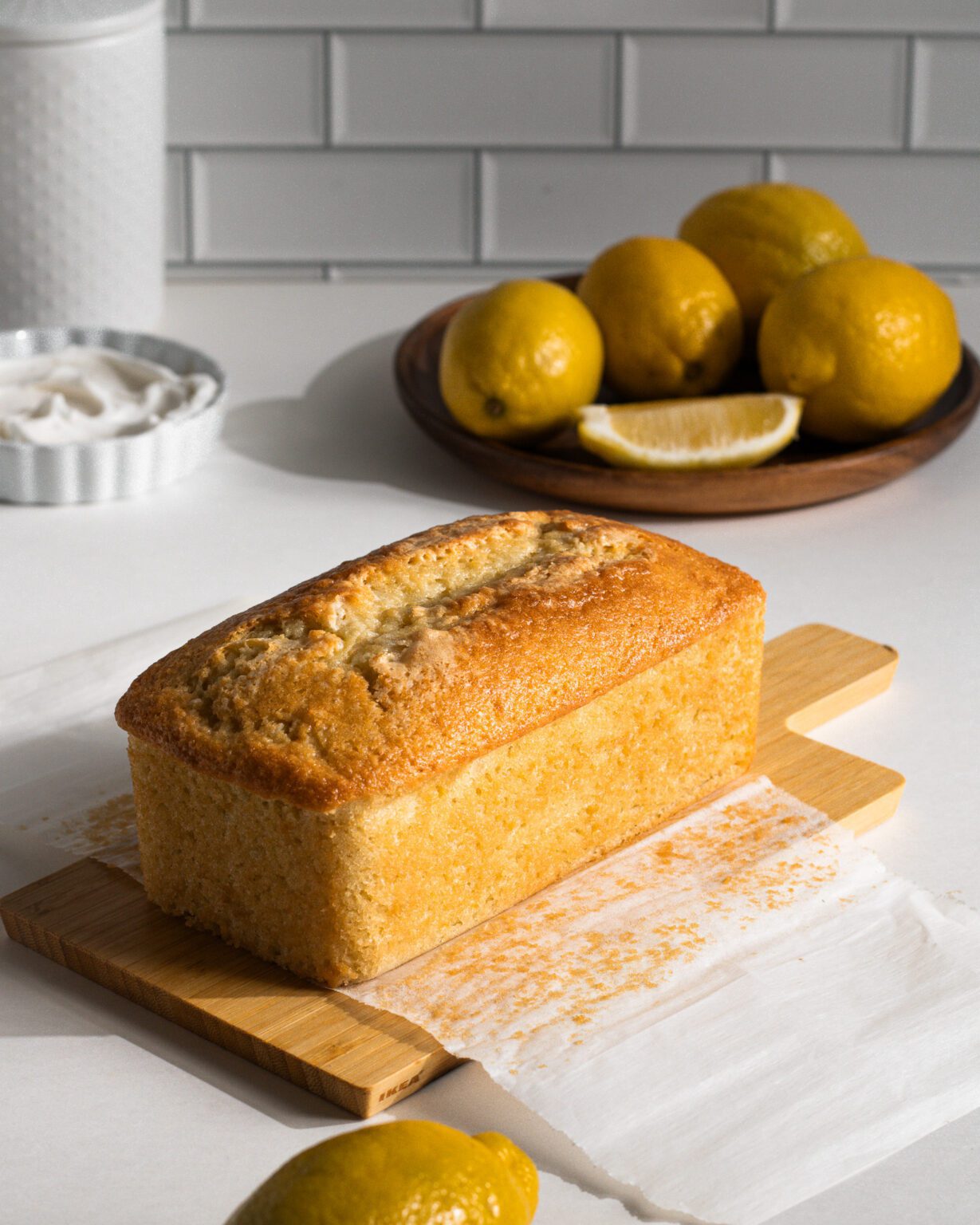 Moist Eggless Lemon Coconut Loaf Cake - PastrybySaloni